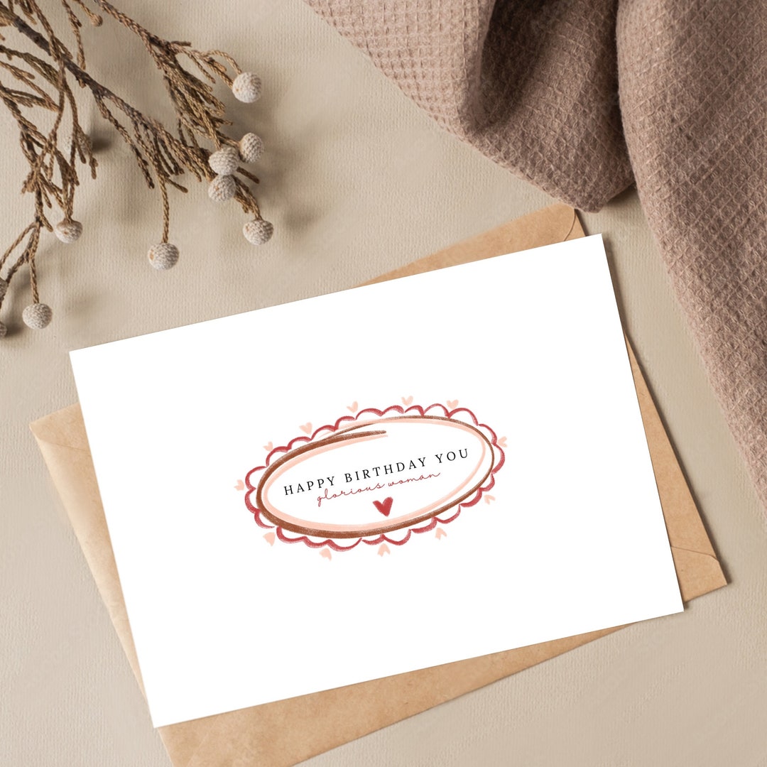 Glorious Woman Birthday Card - Etsy