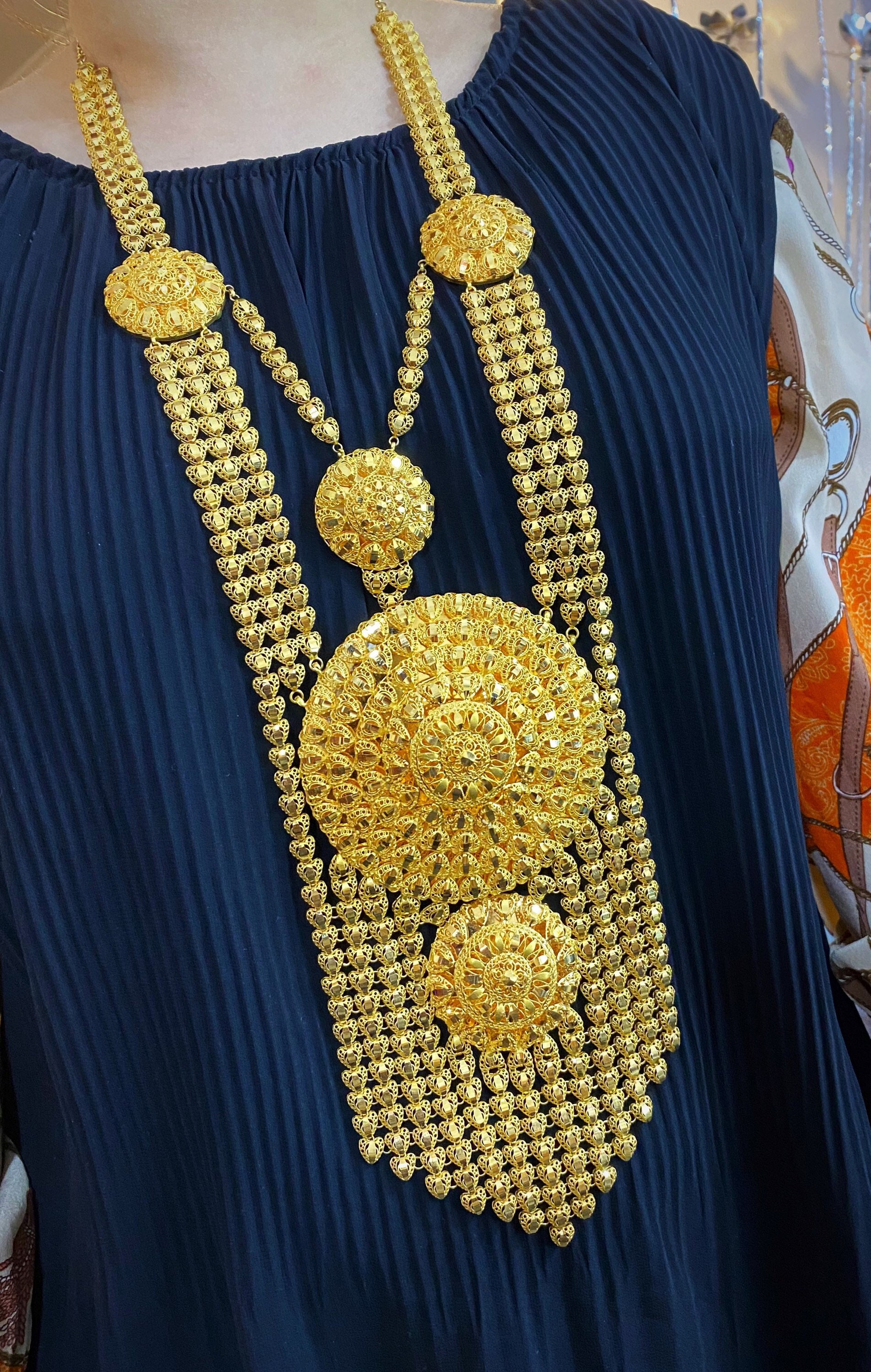 Expensive: Special 21K Real Solid Gold Arabian Style Necklace Luxury ...