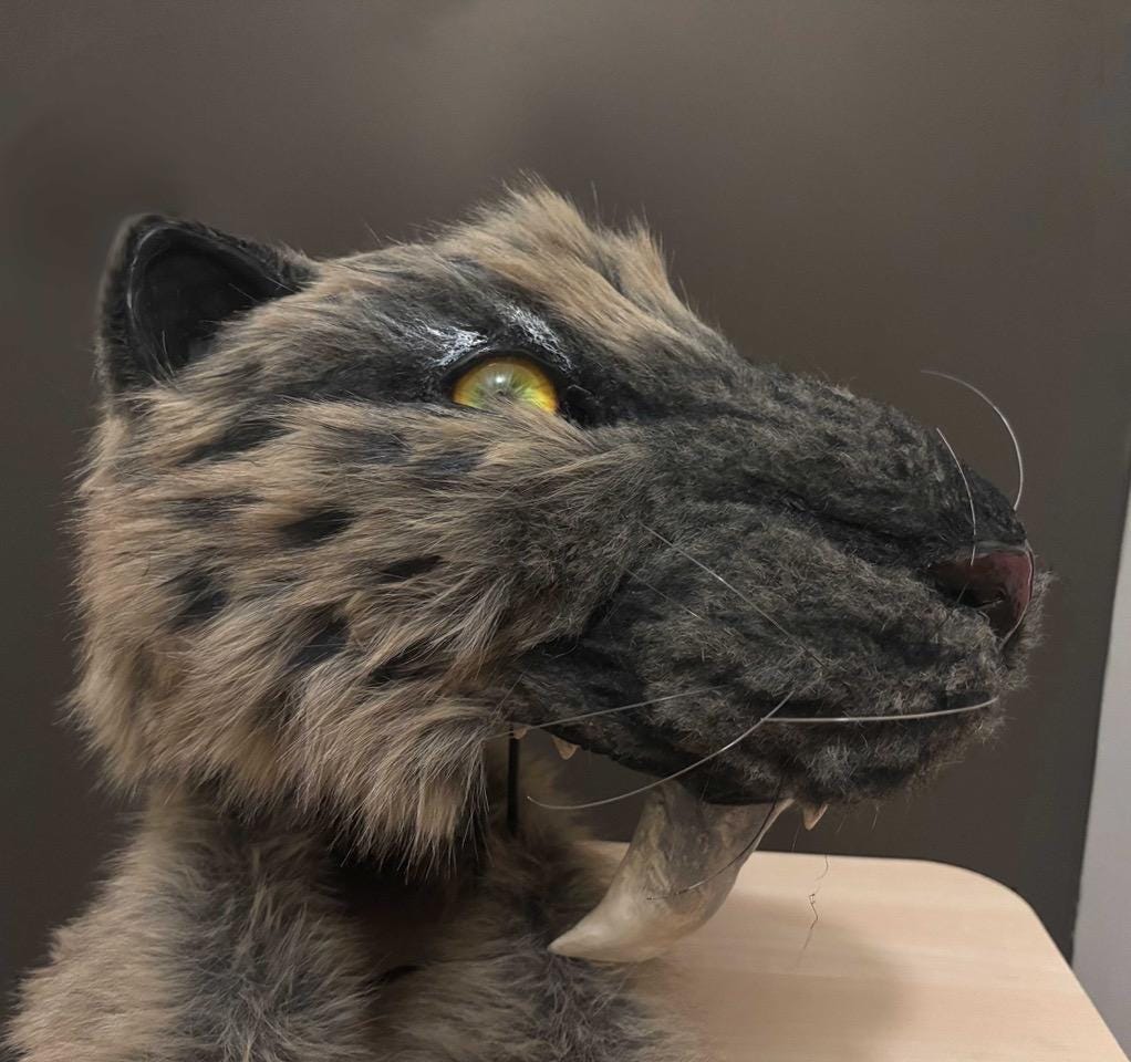 Saber Tooth Tiger Headdress Fursuit - Etsy