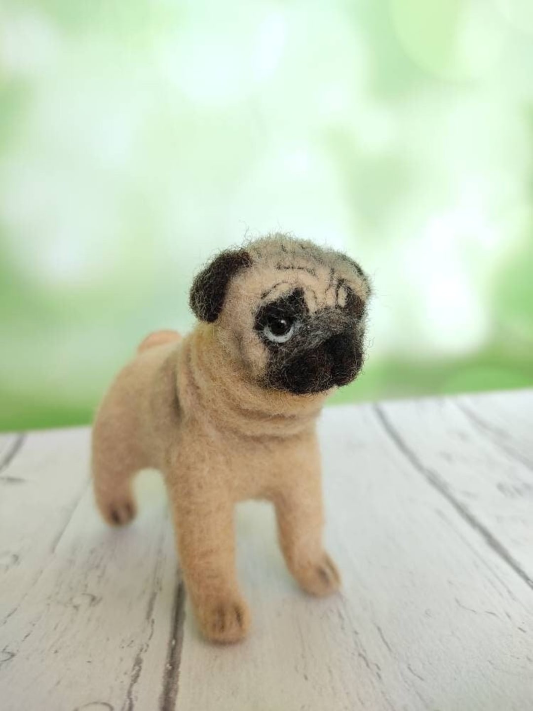 Needle Felted Dog, Felting Pug Memorial - Etsy