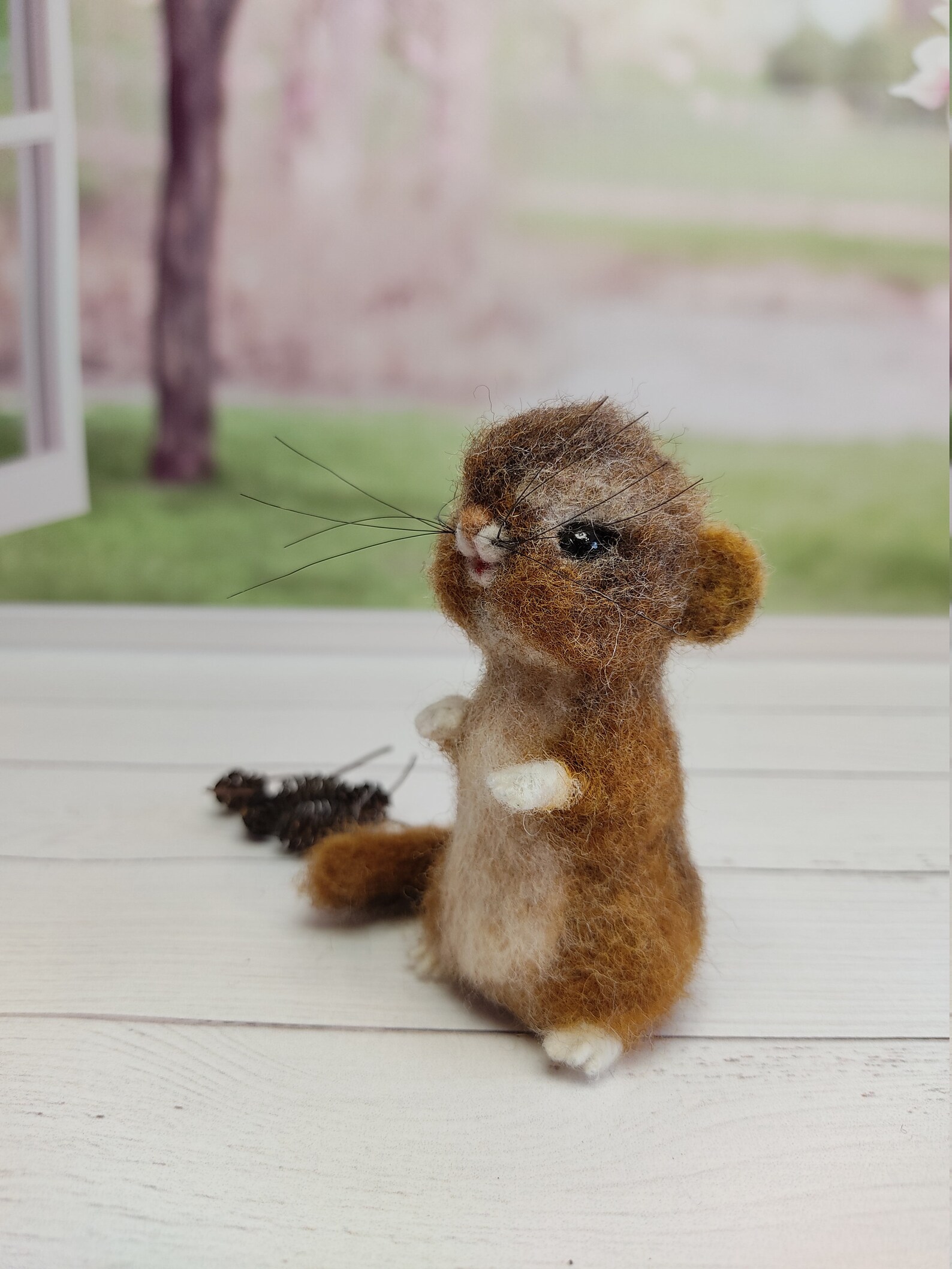Needle Felted Chipmunk, Felt Miniature Animal - Etsy