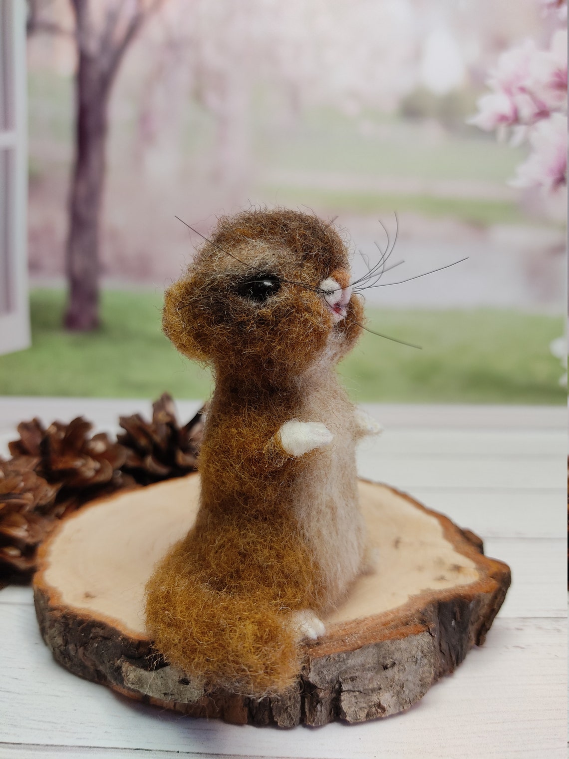 Needle Felted Chipmunk, Felt Miniature Animal - Etsy