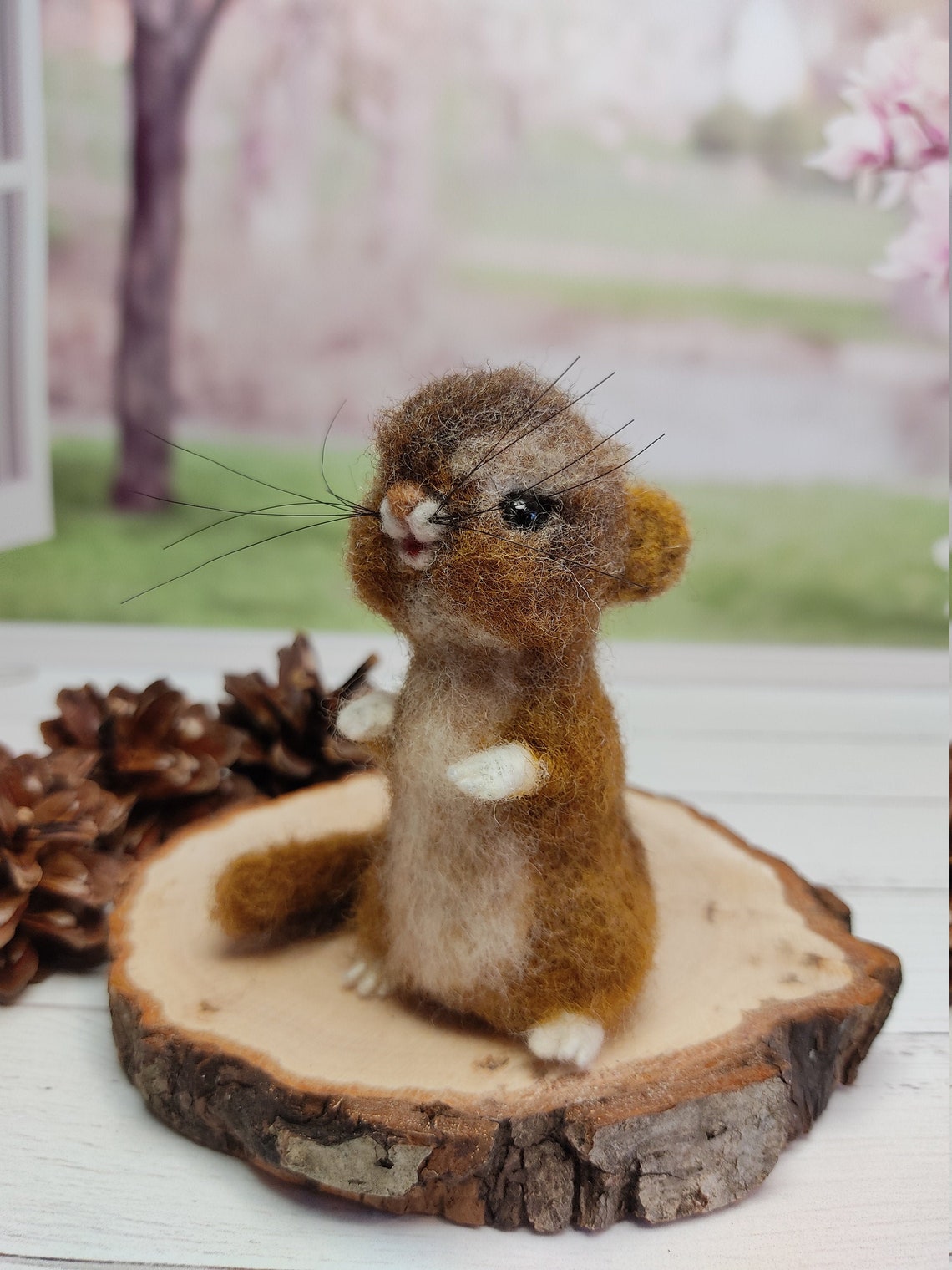 Needle Felted Chipmunk, Felt Miniature Animal - Etsy