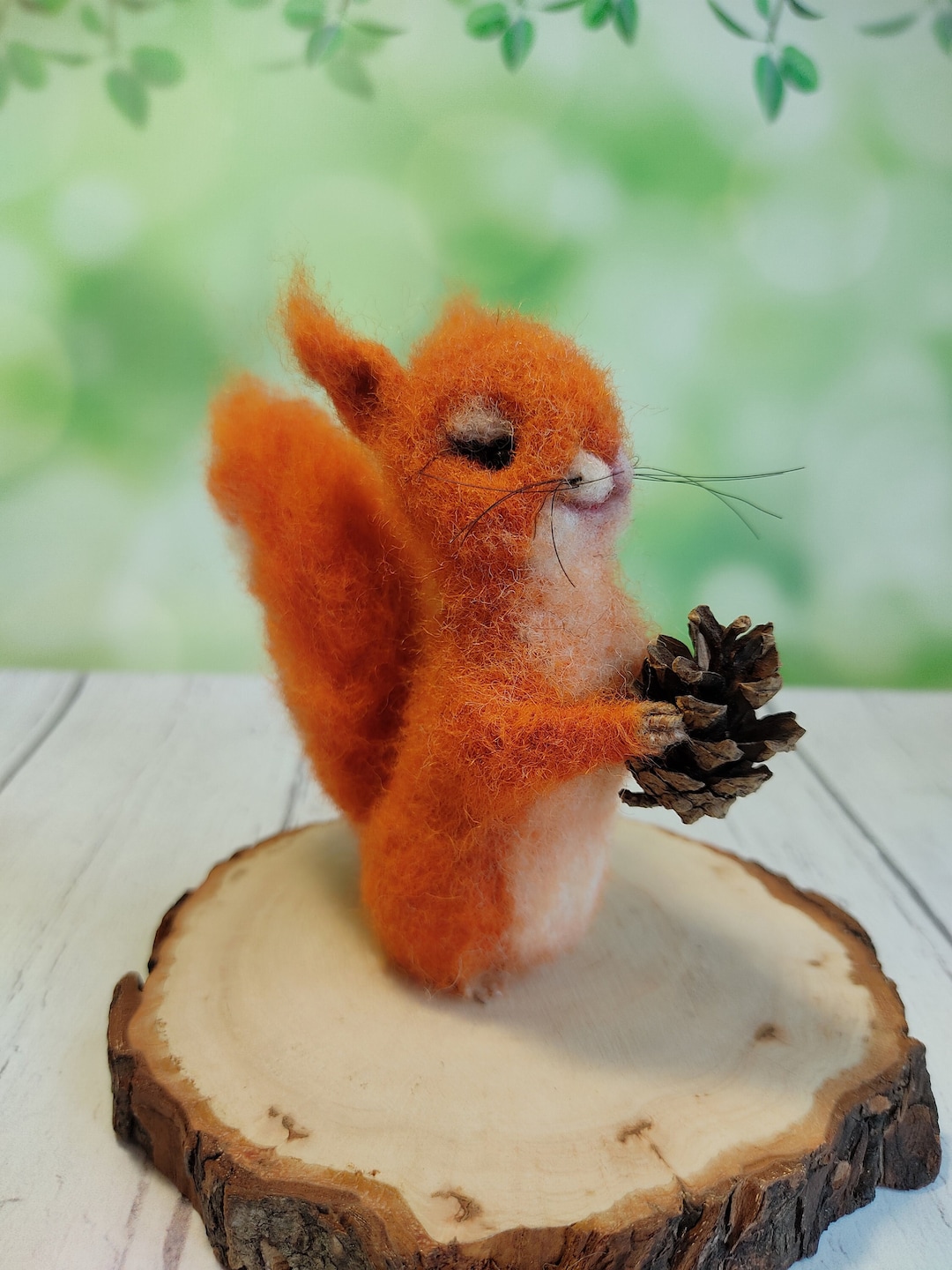Needle Felted Tiny Squirrel, Red Felt Squirrel - Etsy