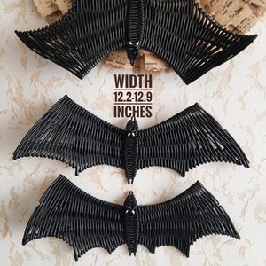 Halloween Bats Wicker Wall Decor Hanging Scary Bats Wicker Wall Art for ...