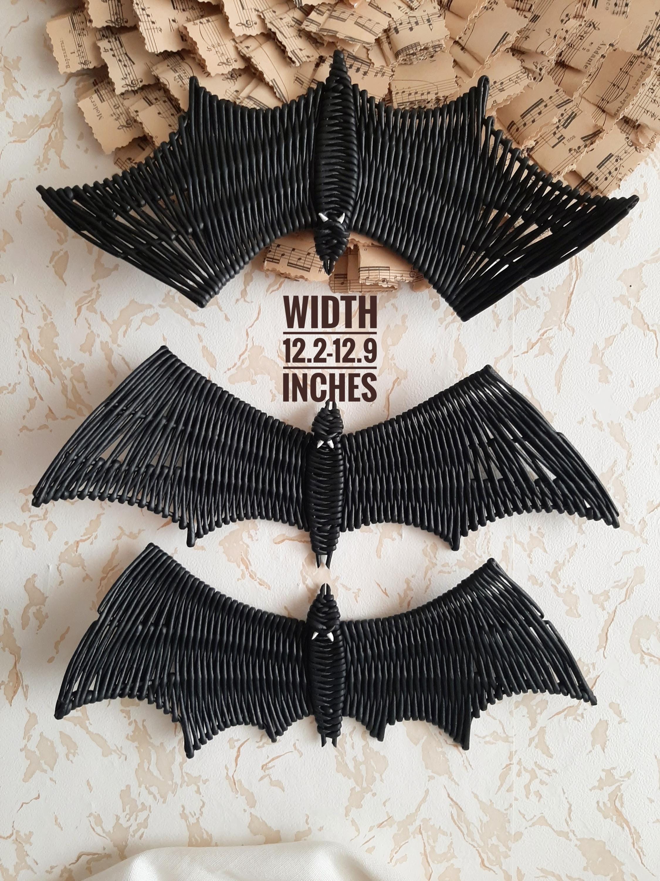 Halloween Bats Wicker Wall Decor Hanging Scary Bats Wicker Wall Art for ...