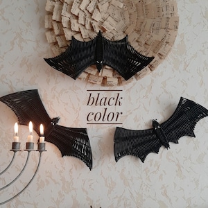 Halloween Bats Wicker Wall Decor Hanging Scary Bats Wicker Wall Art for ...