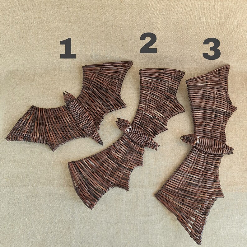 Halloween Bats Wicker Wall Decor Hanging Scary Bats Wicker - Etsy