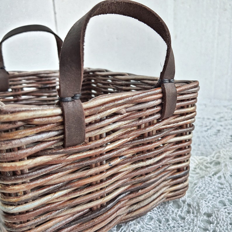 Small Kitchen Basket Storage Rectangular Wicker Basket With - Etsy
