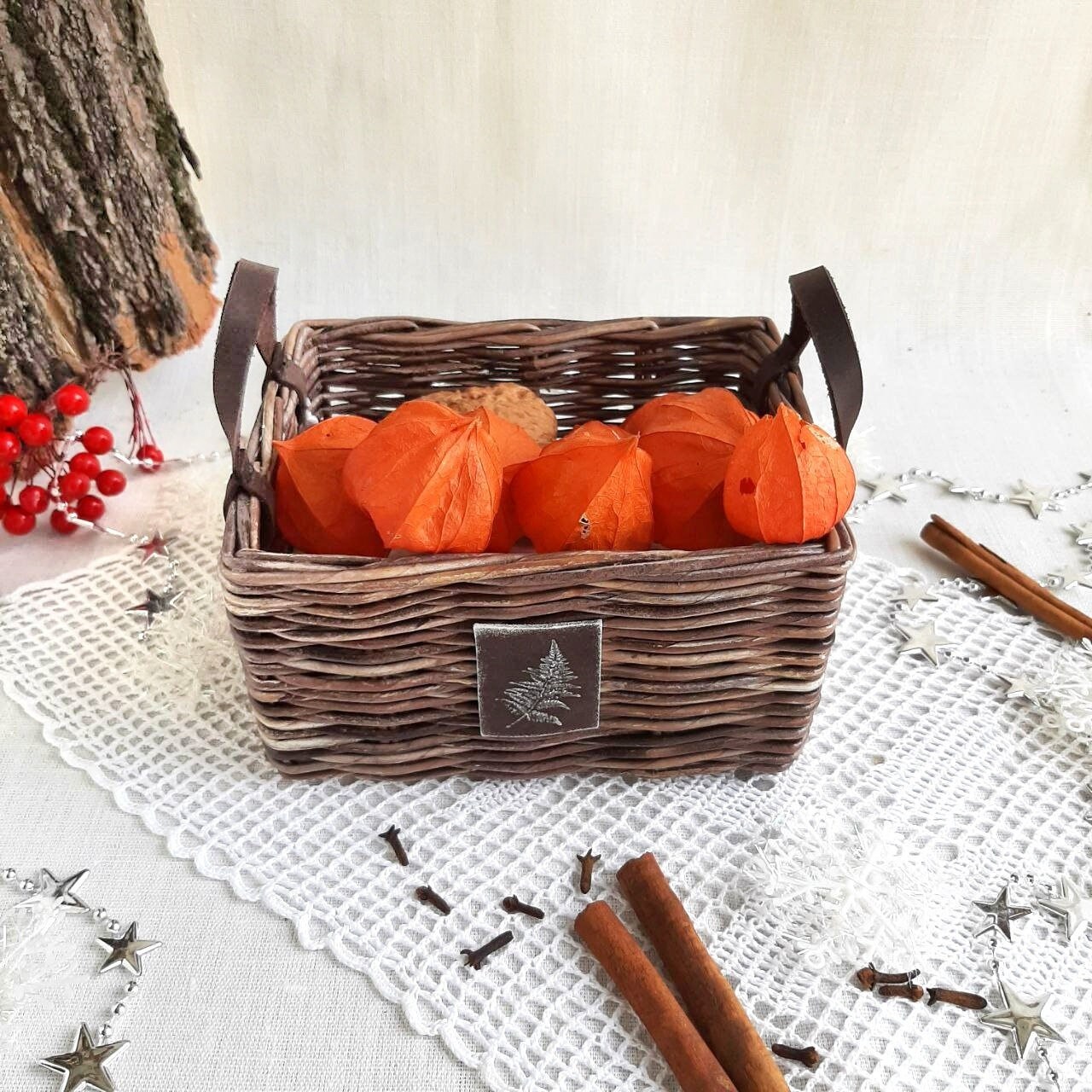 Small Kitchen Basket Storage Rectangular Wicker Basket With - Etsy