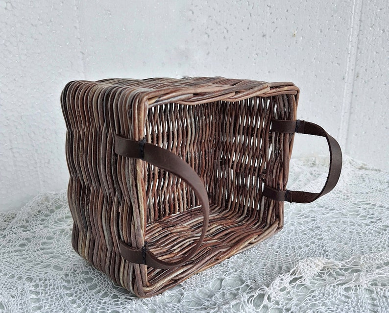 Small Kitchen Basket Storage Rectangular Wicker Basket With - Etsy
