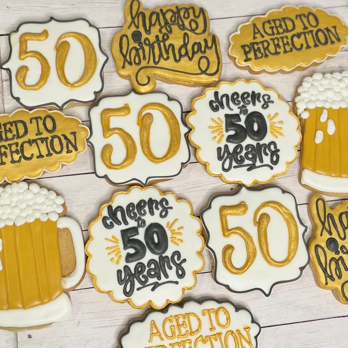Dozen 50th Birthday Cookies - Etsy