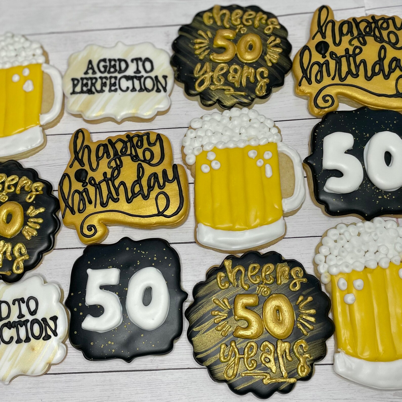 Dozen 50th Birthday Cookies - Etsy