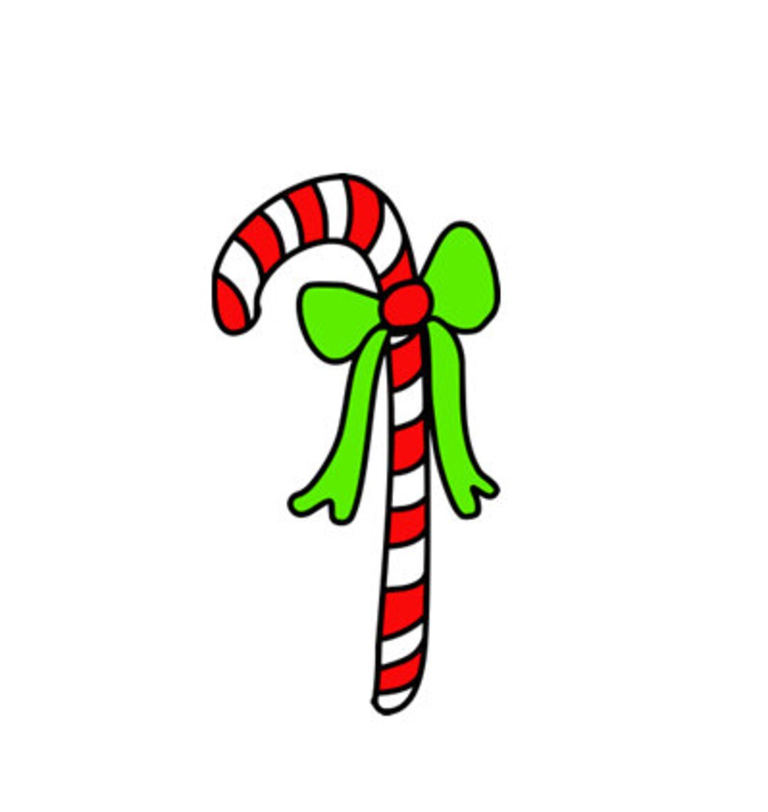 Grinch Candy Cane With Bow Cookie Cutter - Etsy