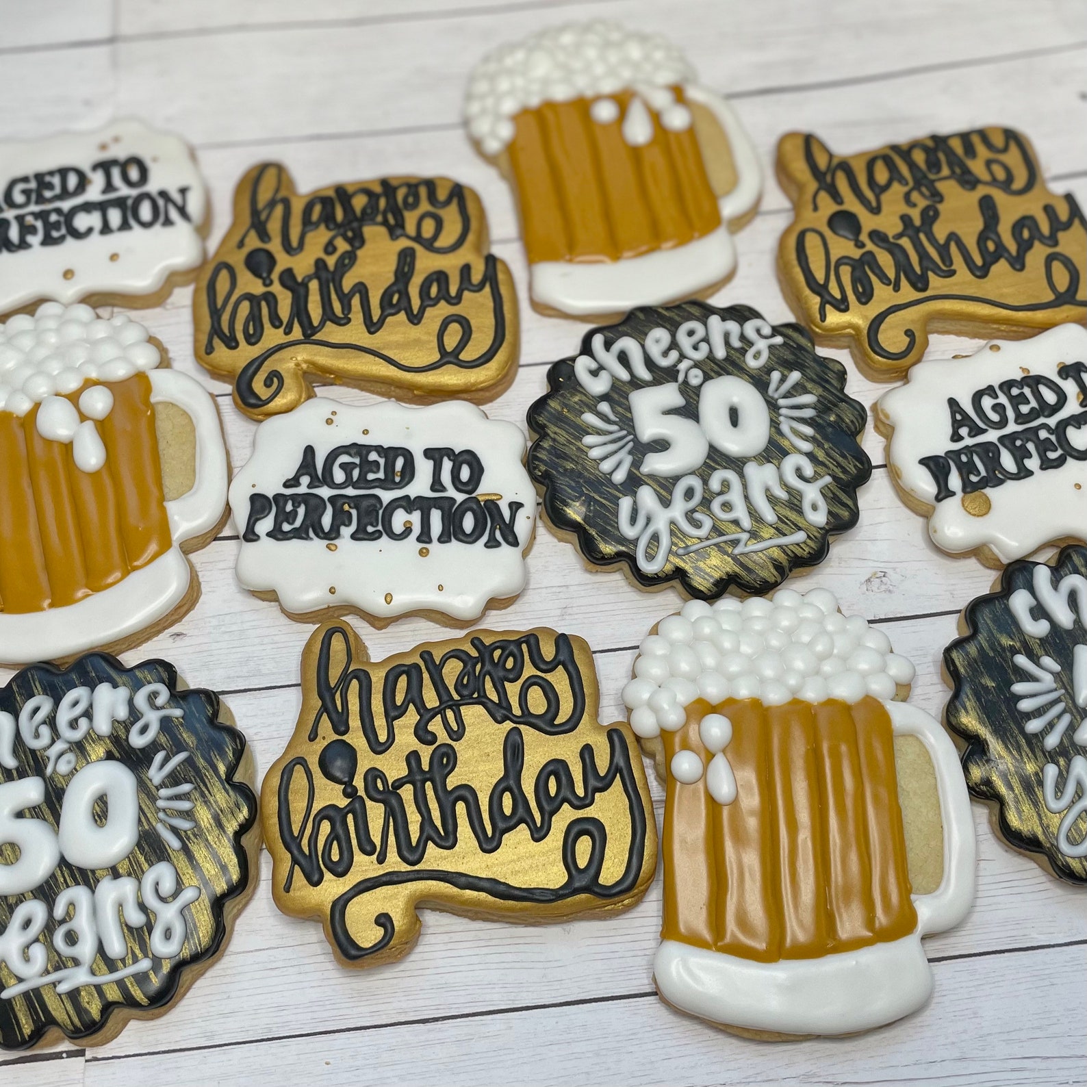 Dozen 50th Birthday Cookies - Etsy