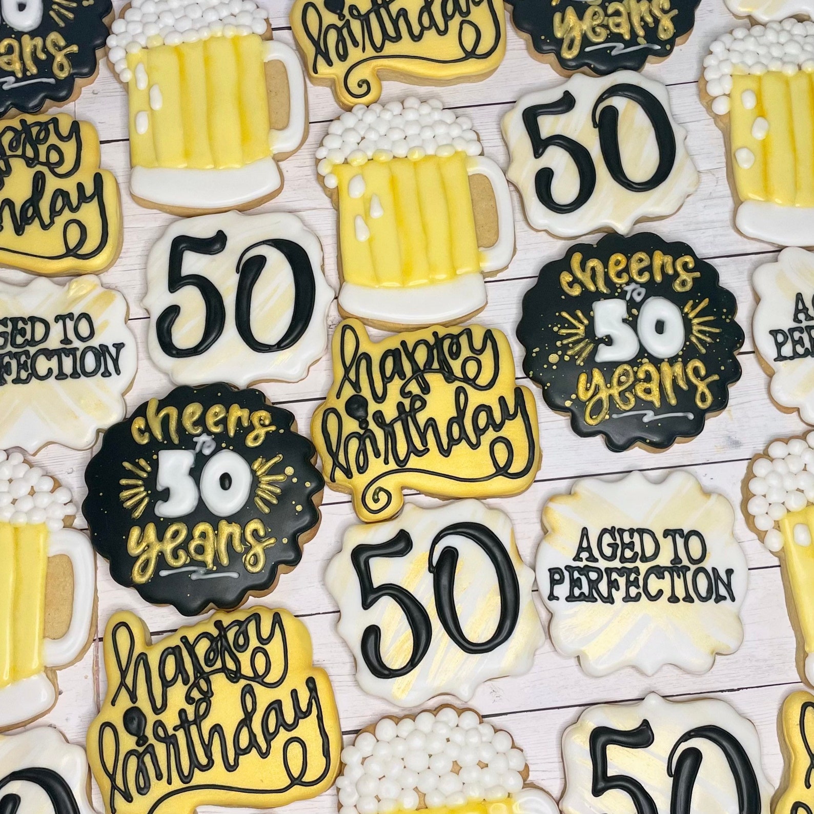 Dozen 50th Birthday Cookies - Etsy