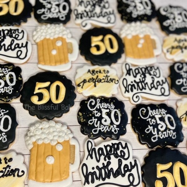 50th Birthday Cookie: Up to 30& Off - Etsy