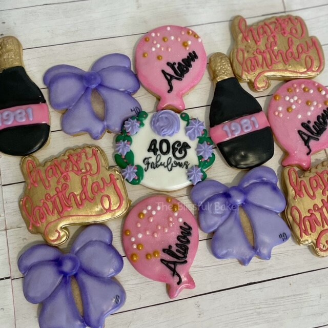 40th Birthday Cookies - Etsy