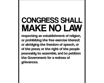 First Amendment Poster - Etsy