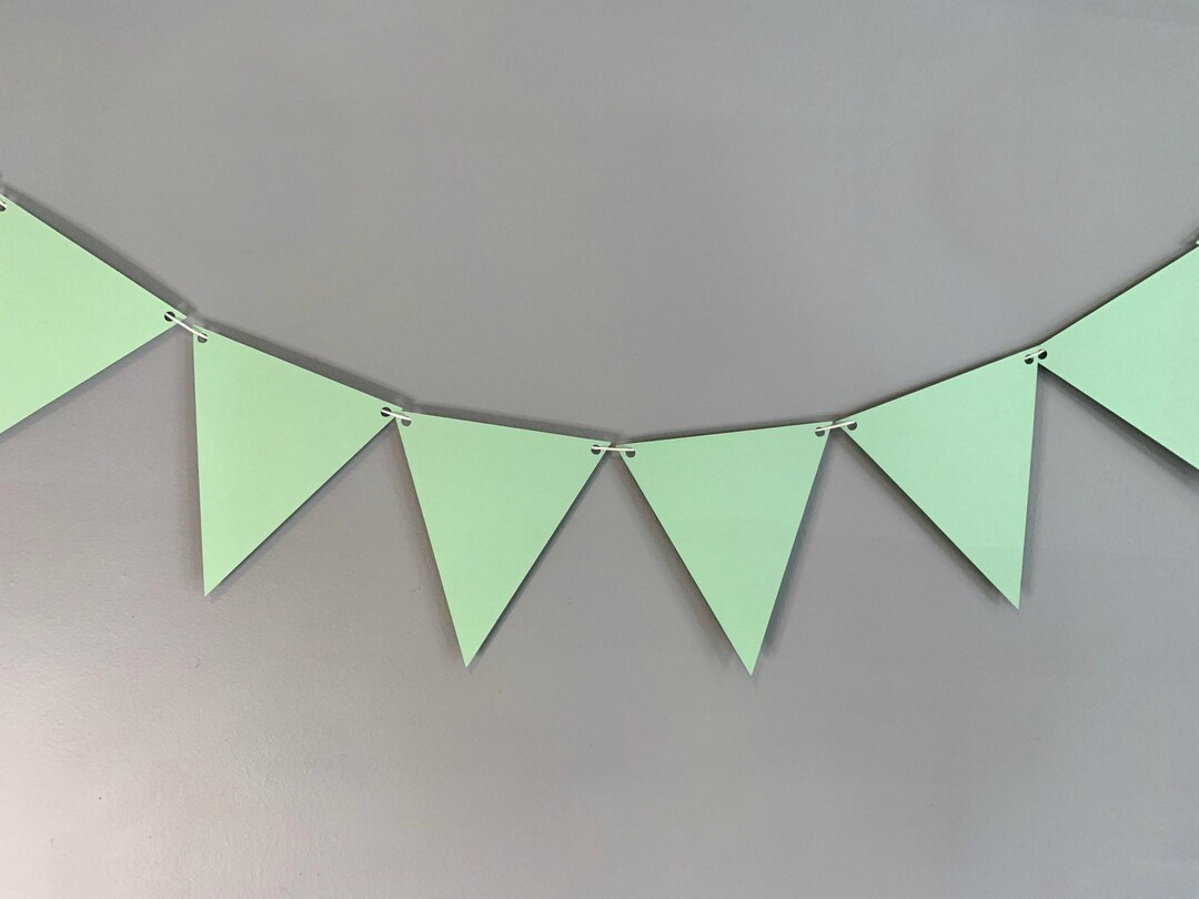 Banderín verde claro: decoración neutra para baby shower - Etsy España