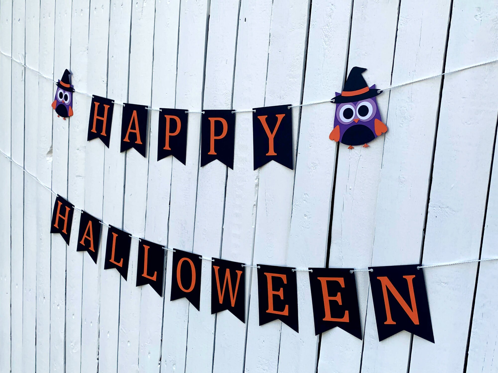 Halloween Zoom Banner, Mini Halloween Garland, Small Halloween Banner ...