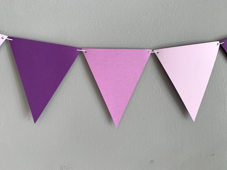 Purple Pennant Banner: Girl Birthday Party Decor - Etsy