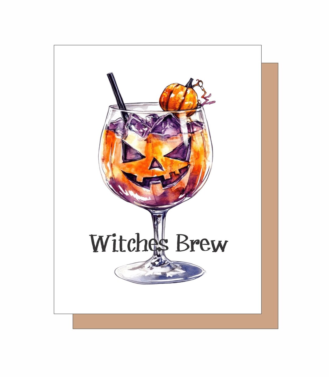 Witches Brew Cocktail Halloween Card: Fall Greeting - Etsy