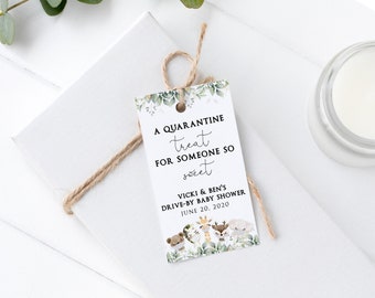 Drive by Baby Shower Editable Favor Gift Tag Template Drive | Etsy