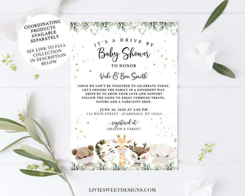 Drive by Baby Shower Editable Favor Gift Tag Template Drive - Etsy