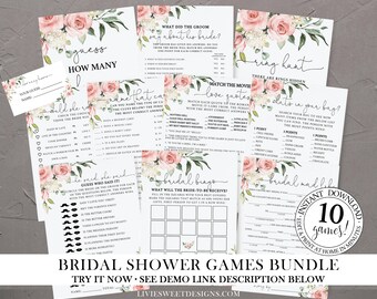 Pink Bridal Shower Games | Etsy