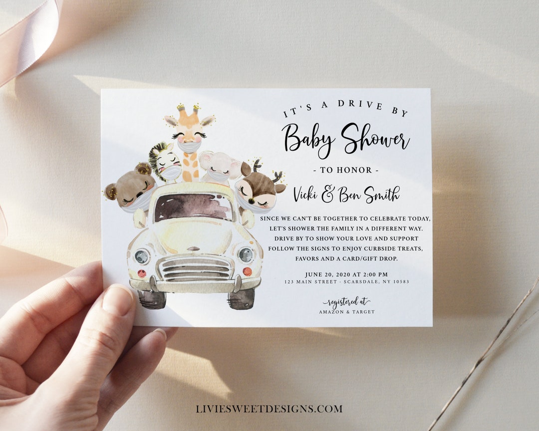 Baby Shower Invites by Mail, Quarantine Baby Shower, Virtual Baby ...