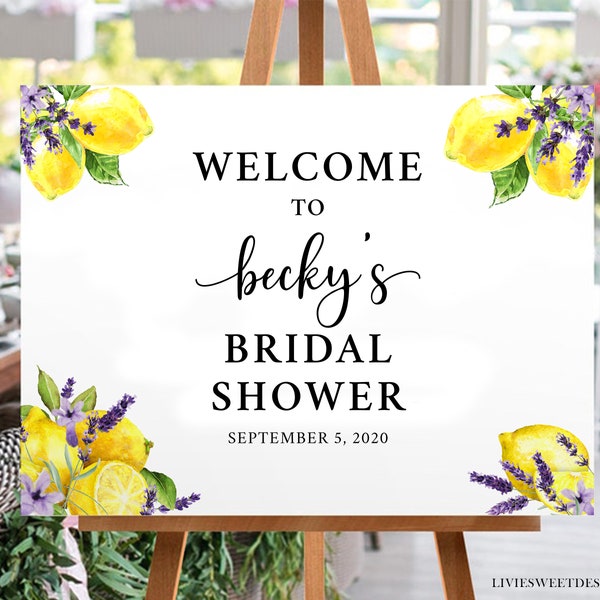 Lemon Bridal Shower Welcome Sign - Etsy