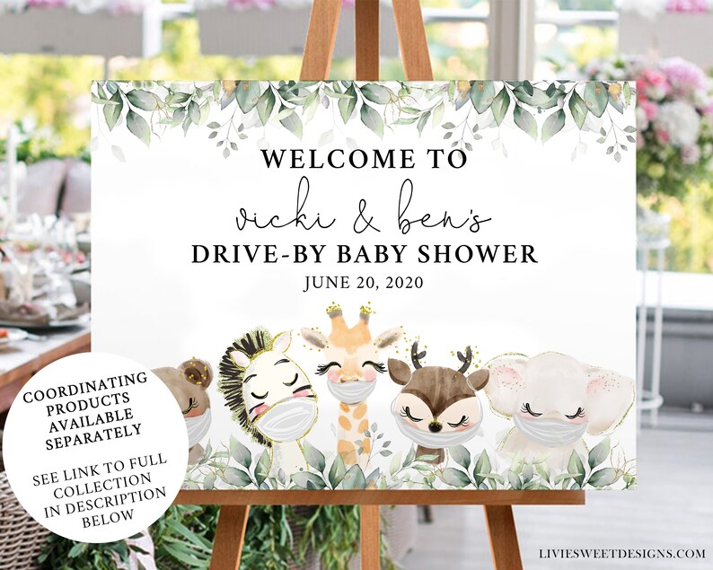 Drive by Baby Shower Editable Favor Gift Tag Template Drive - Etsy