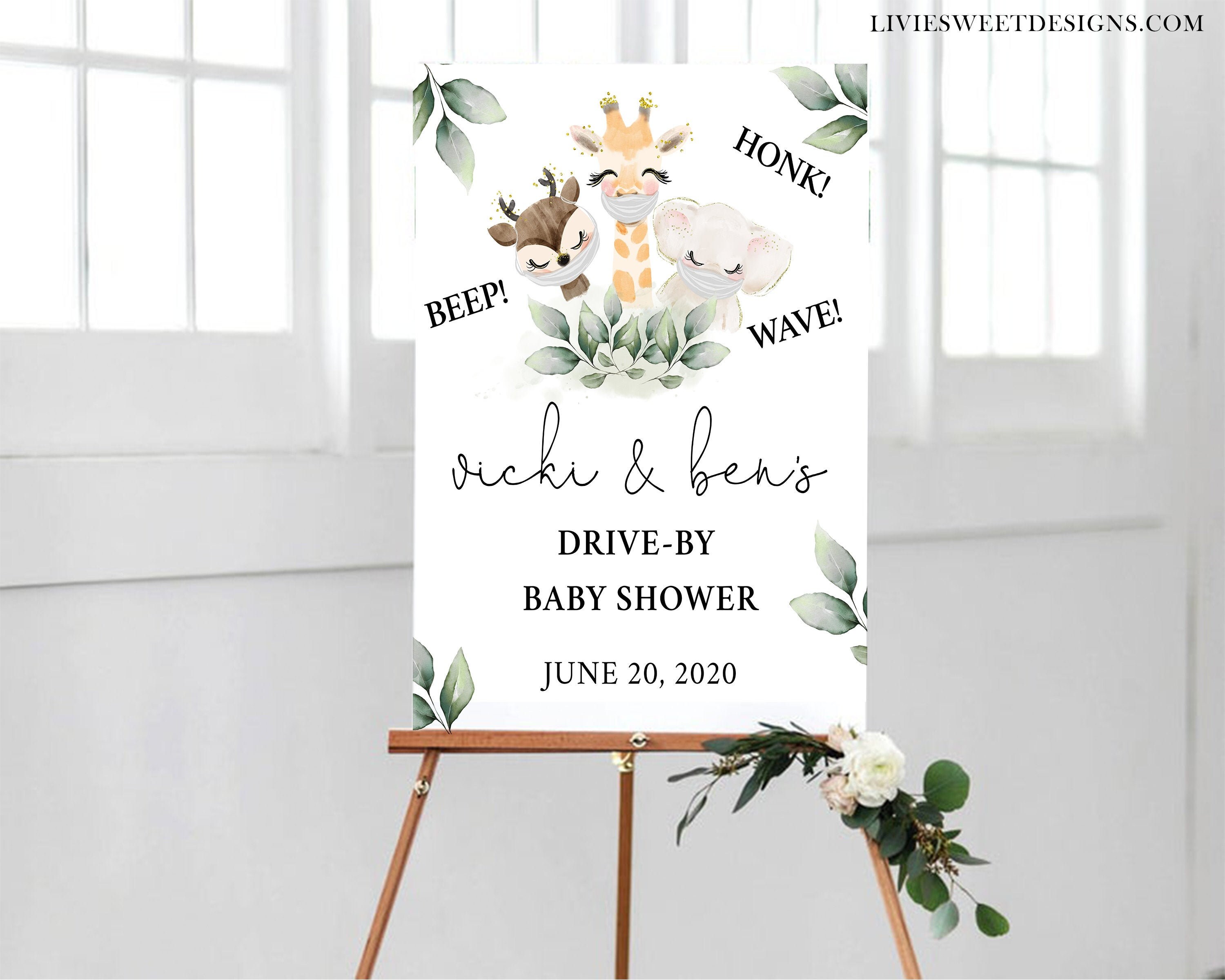 Drive by Baby Shower Welcome Sign Printable Editable Sign - Etsy