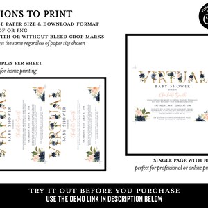 Zoom Virtual Baby Shower Invitation, Baby Shower by Mail Printable ...