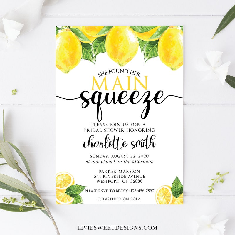 Lemon Bridal Shower Invitation - Etsy