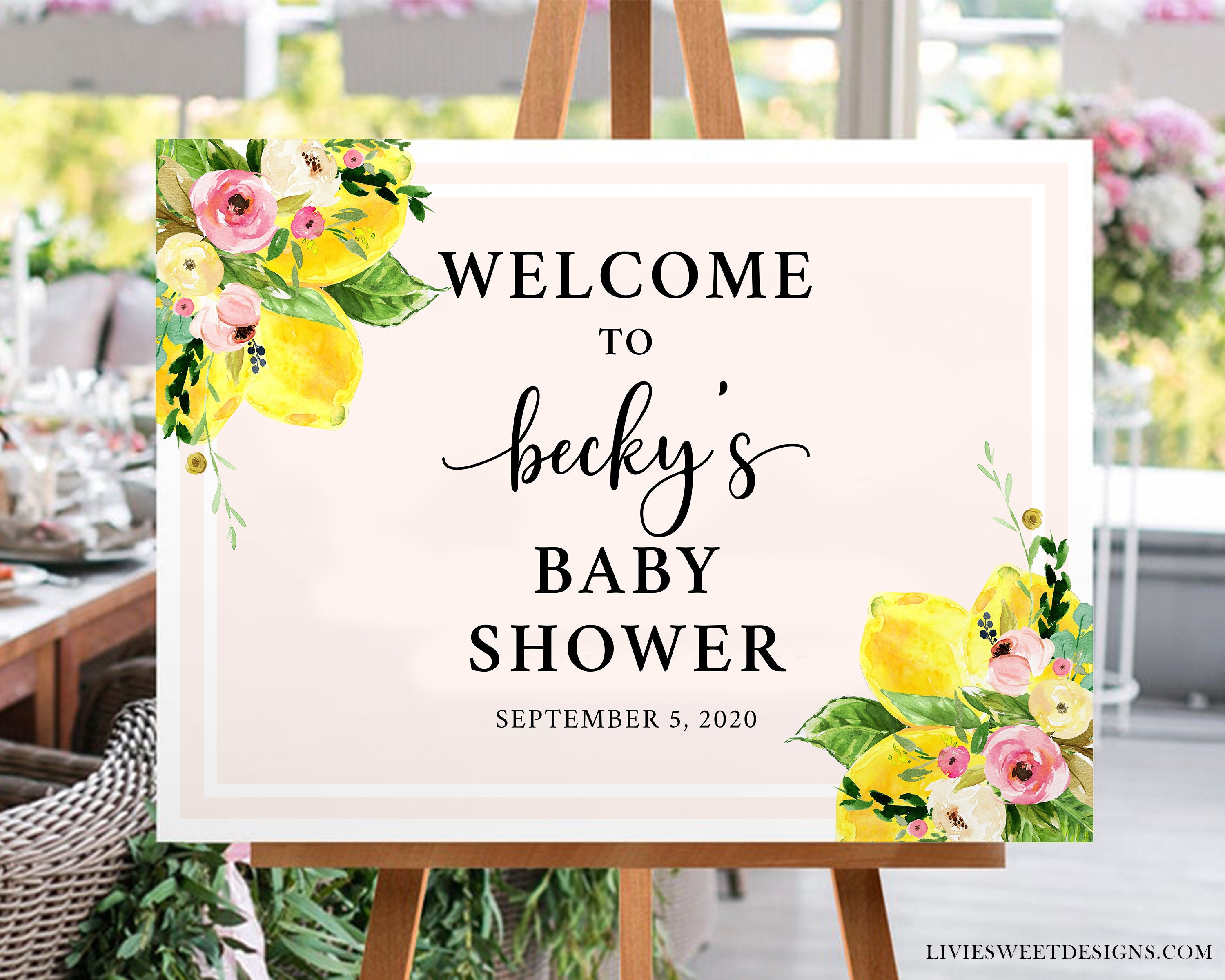 Mama's Main Squeeze Baby Shower Welcome Sign Printable A | Etsy