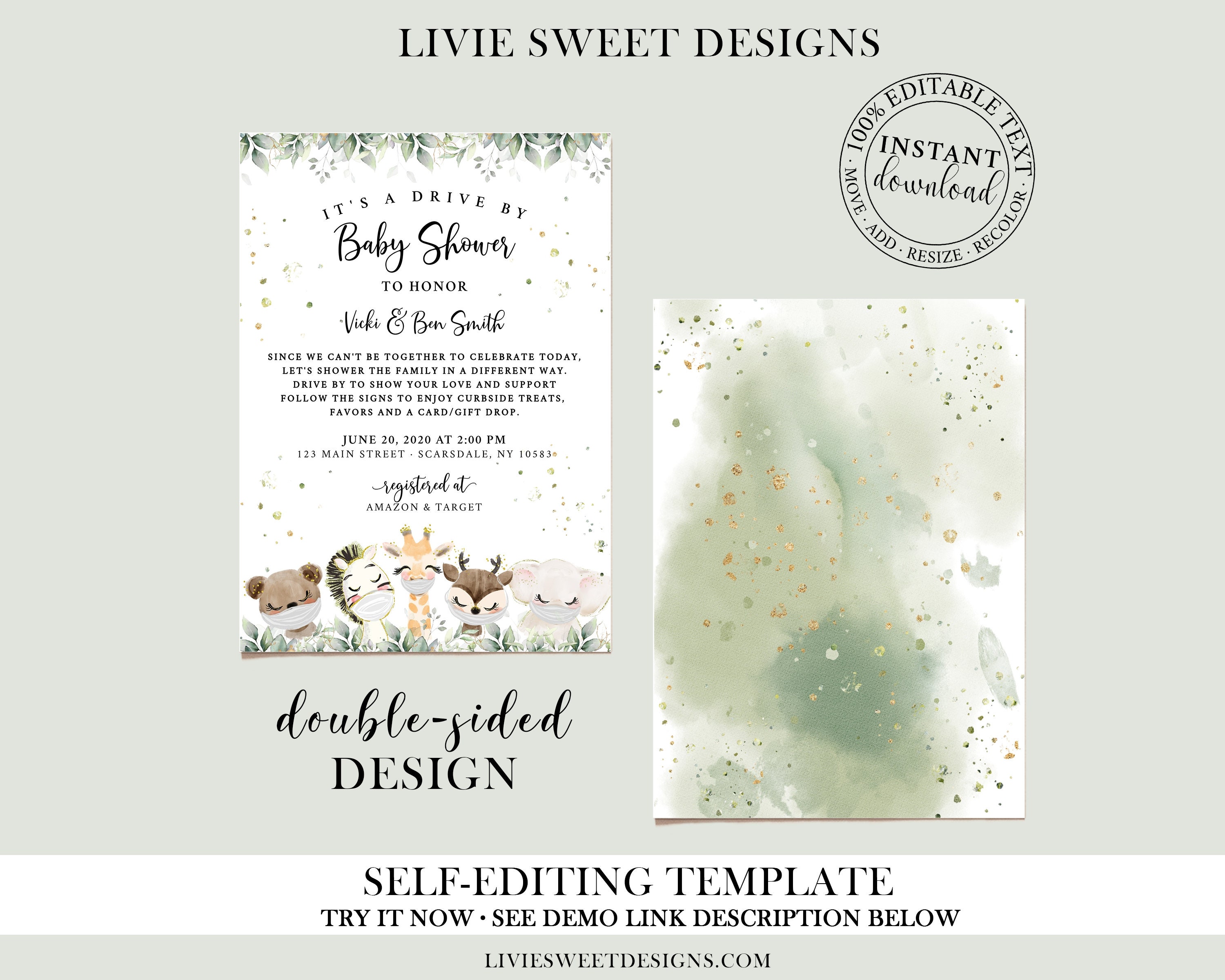 Drive by Baby Shower Invitation Quarantine Drop in Shower | Etsy