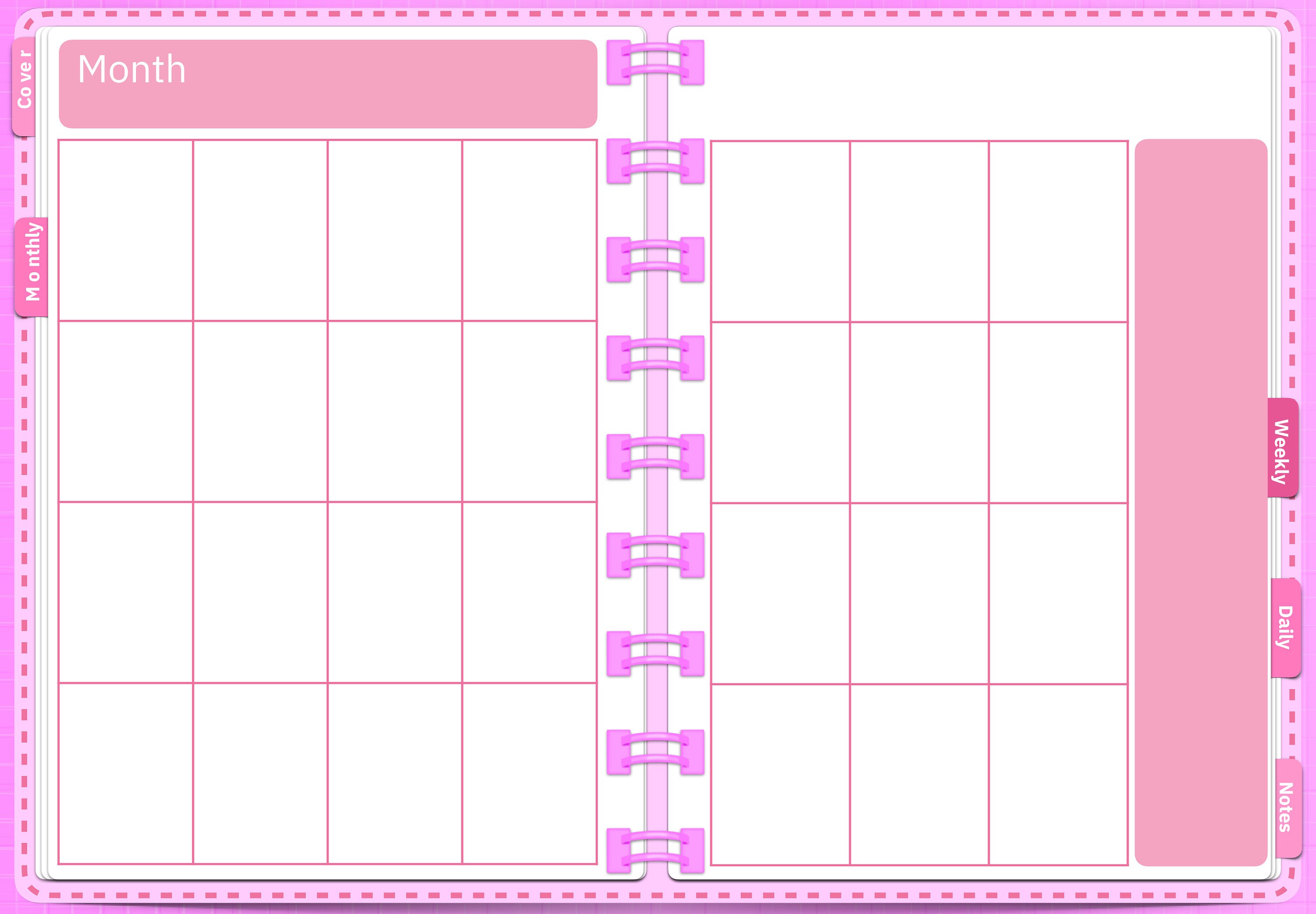 Pretty in Pink Digital Planner, Undated Goodnotes Kawaii Digital ...