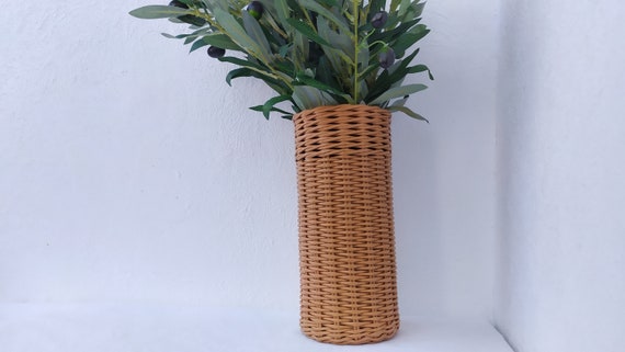 Terracotta flowers vases Terracotta wicker vase for dried | Etsy