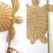 Set of 3 Wicker Turtle Crab Seahorse Hanging Decors, Wicker Nautical ...