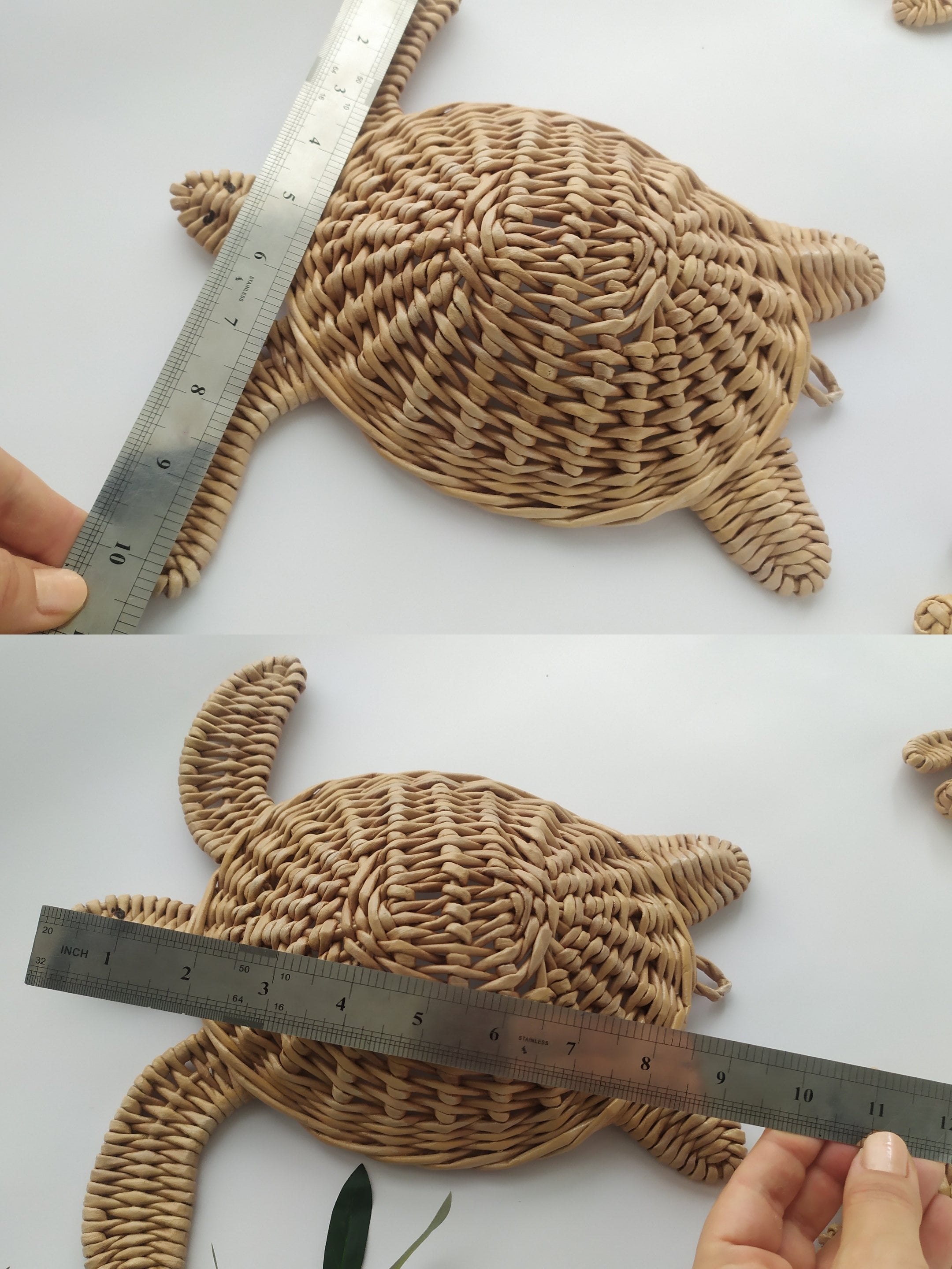 Set of 7 Turtle Wicker Hanging Decor Wicker Nautical Wall | Etsy Canada