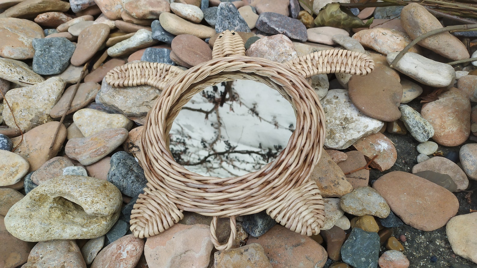 Mirror Turtle Wicker Hanging Decor Wicker Nautical Wall | Etsy