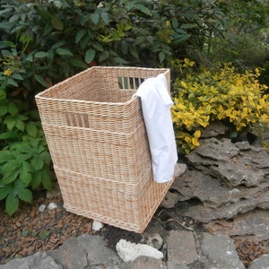 Large Wicker Laundry Basket Wicker Storage Basket Toy - Etsy