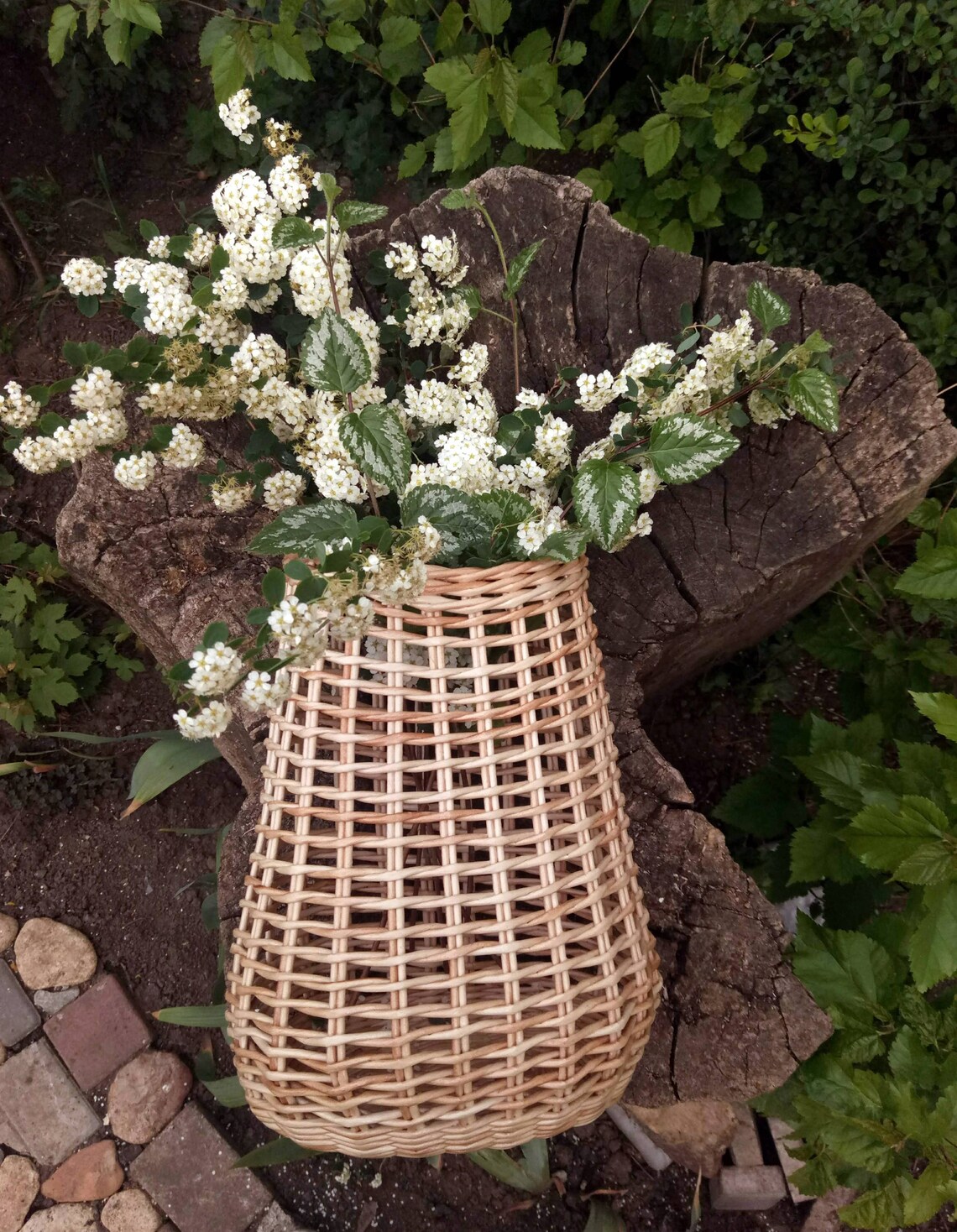 Wicker Decor for the Front Door. Wall Wicker Basket for - Etsy