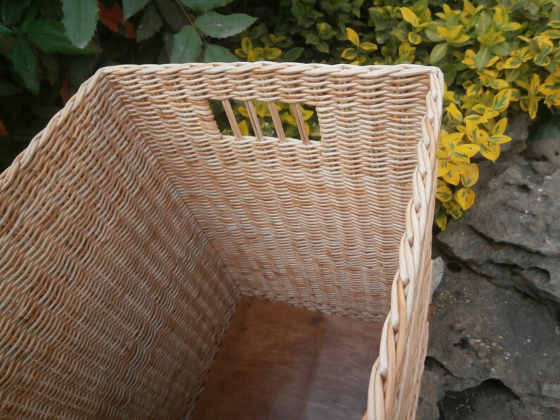 Large Wicker Laundry Basket Wicker Storage Basket Toy | Etsy