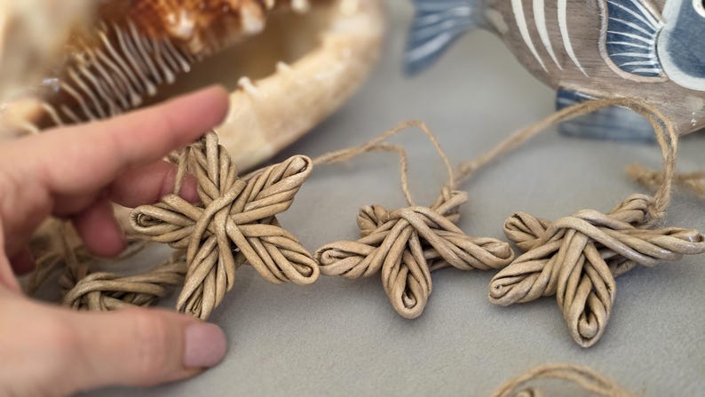 Boho Woven Star Nursery Decor, Set Wicker Stars Handmade Hanging Decors ...