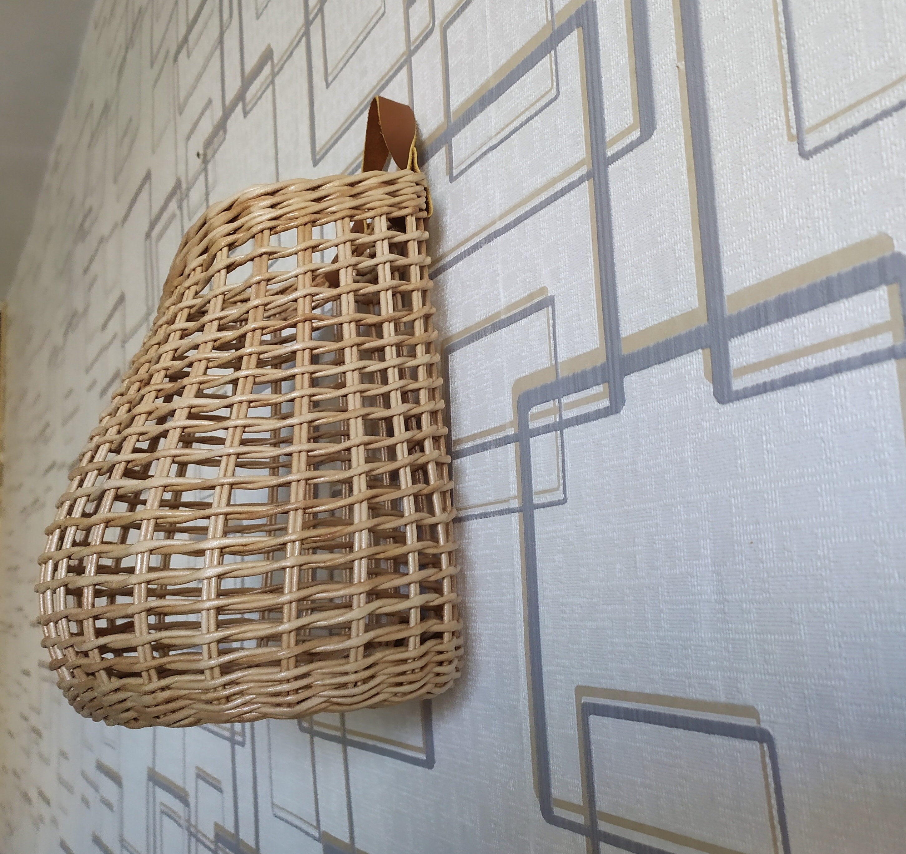 Melange Wicker Front Door Decor With Bow and Flowers Wall | Etsy