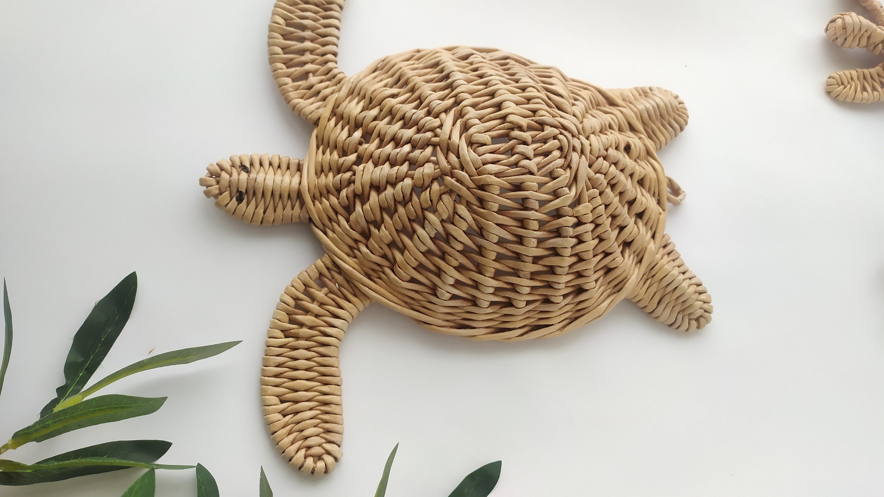 Set of 7 Turtle Wicker Hanging Decor Wicker Nautical Wall | Etsy Canada