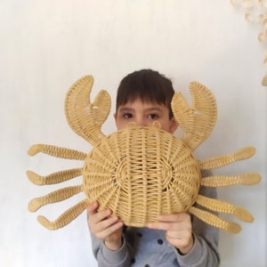 Wicker Crab Hanging Decors, Wicker Nautical Hanging Decors, Wicker ...